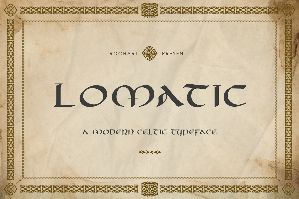 Celtic Typeface || Lomatic, a Blackletter Font by Rochart