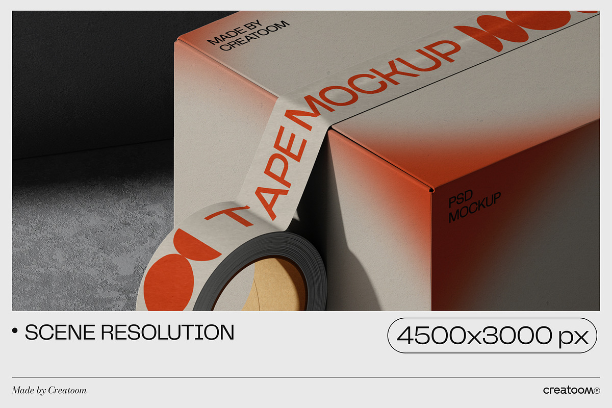 Duct tape & Box mockups, a Packaging Mockup by Creatoom