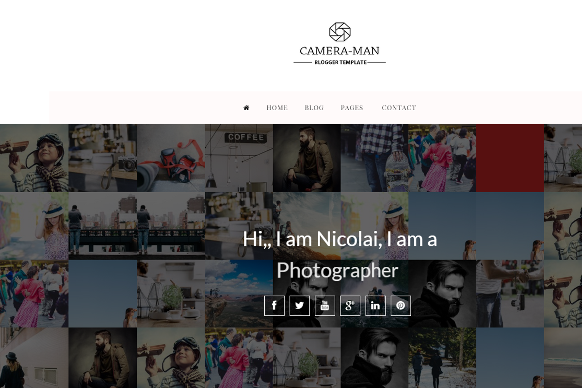 Camera-Man Blogger Template, a Websites & App Template by Yo..! Templates