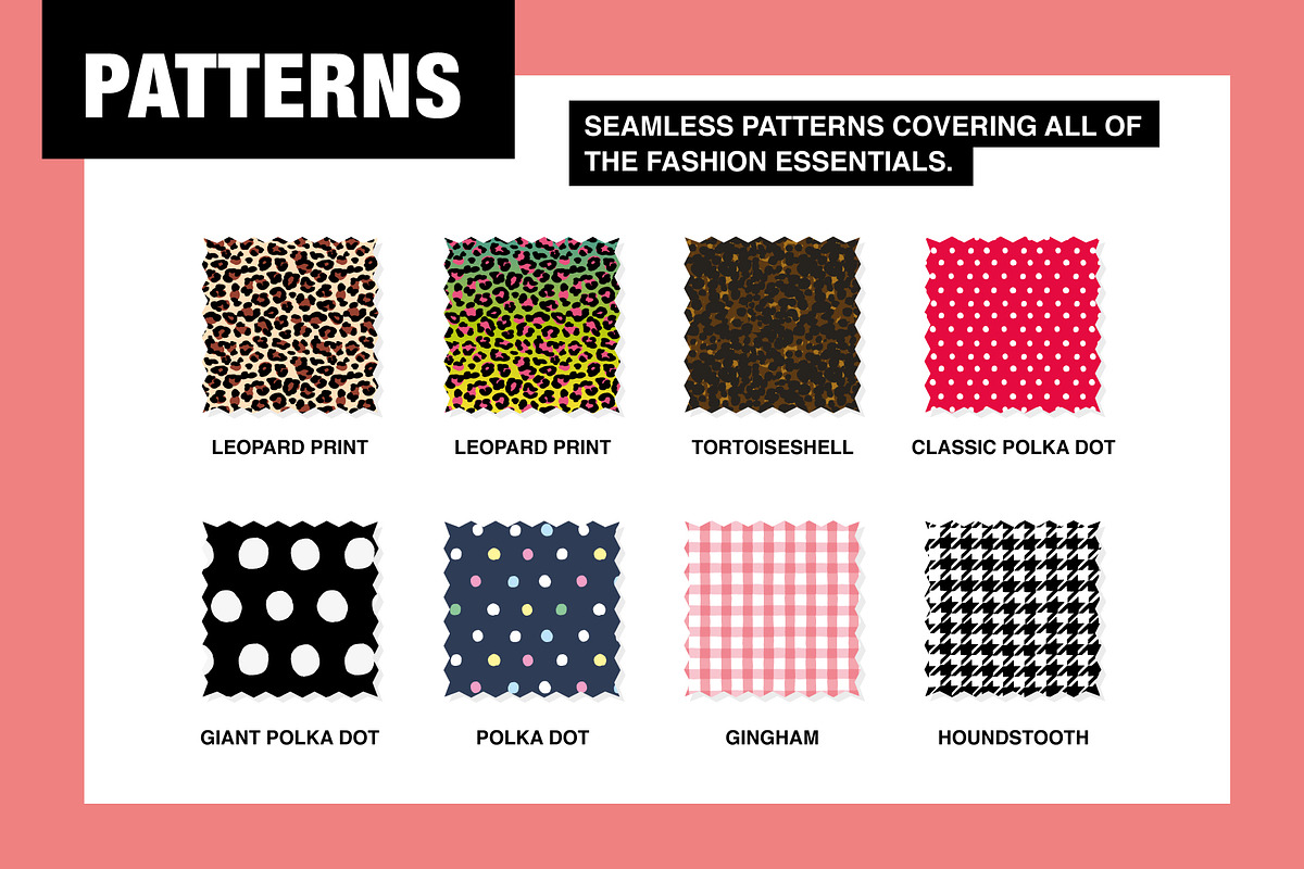 Fashion Pattern Swatches, a Pattern Graphic by Wingsart Studio