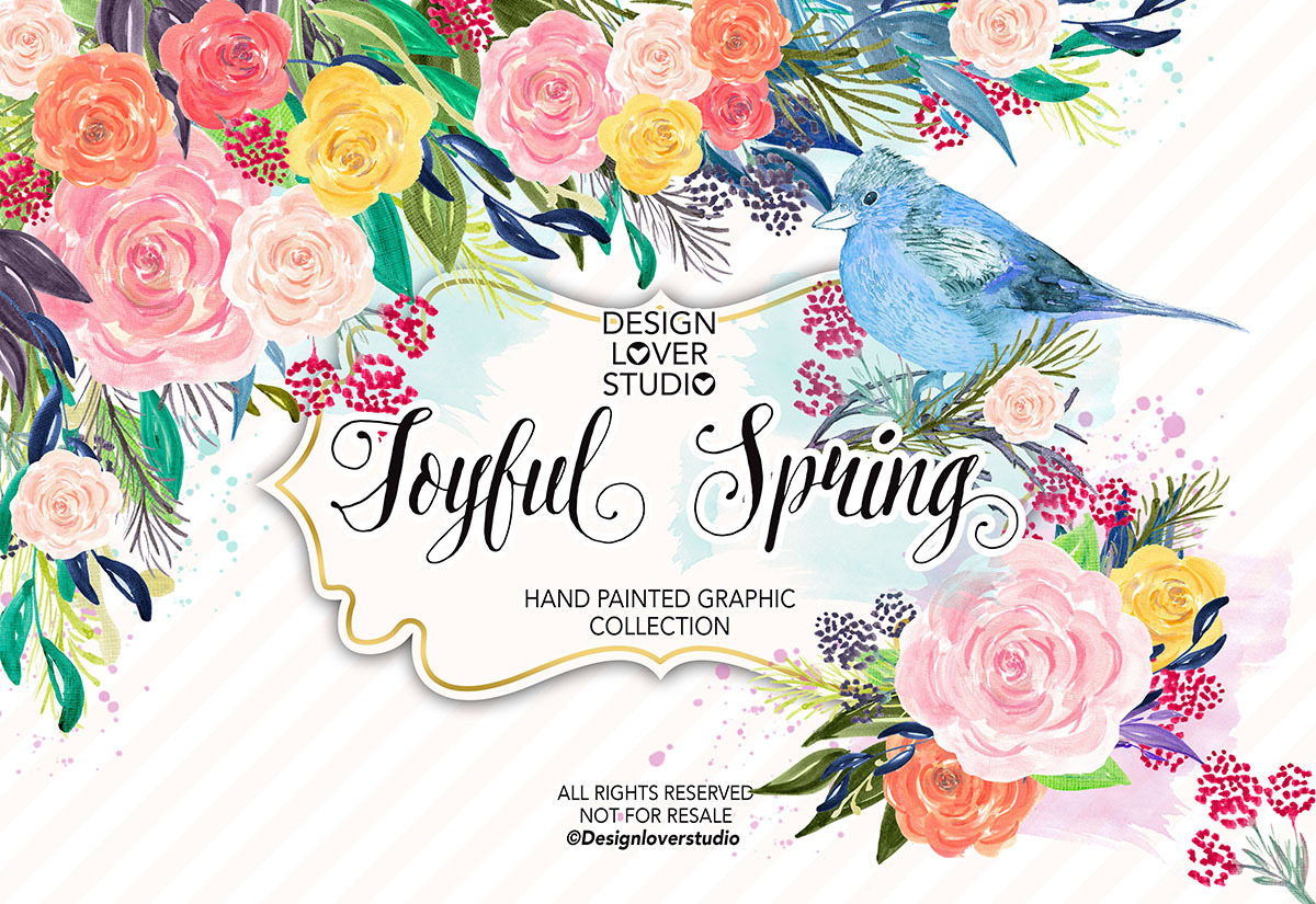 Acrylic Joyful Spring design, an Illustration by designloverstudio