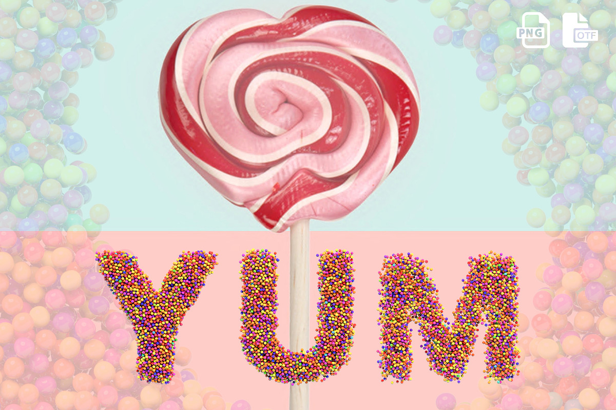 Ms Candy Opentype Bitmap Font & PNGs | Creative Market