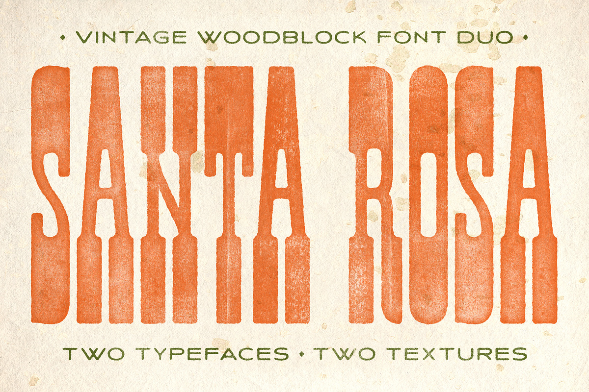 Santa Rosa Vintage Font Duo, a Sans Serif Font by Molly Suber Thorpe