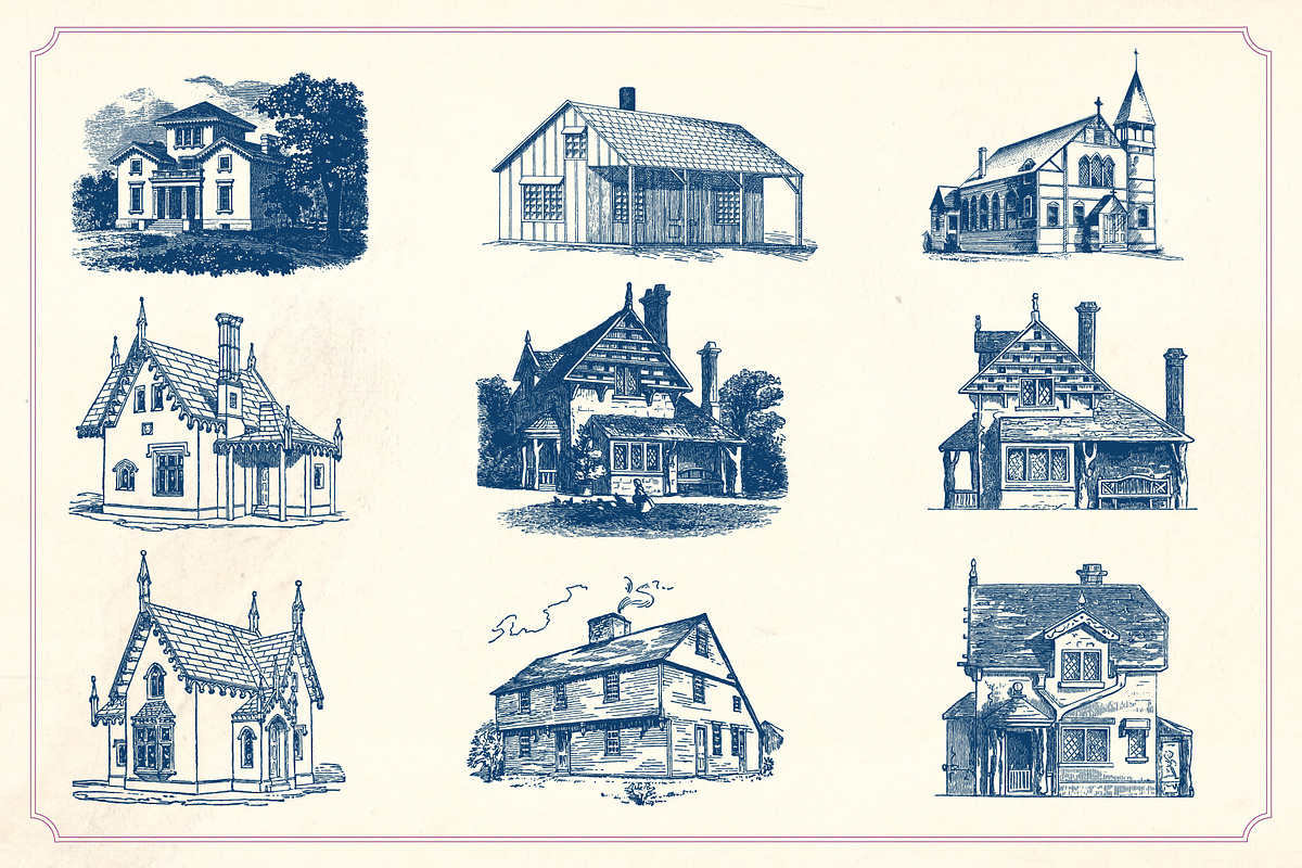 Vintage Buildings, an Object Illustration by Mr Vintage