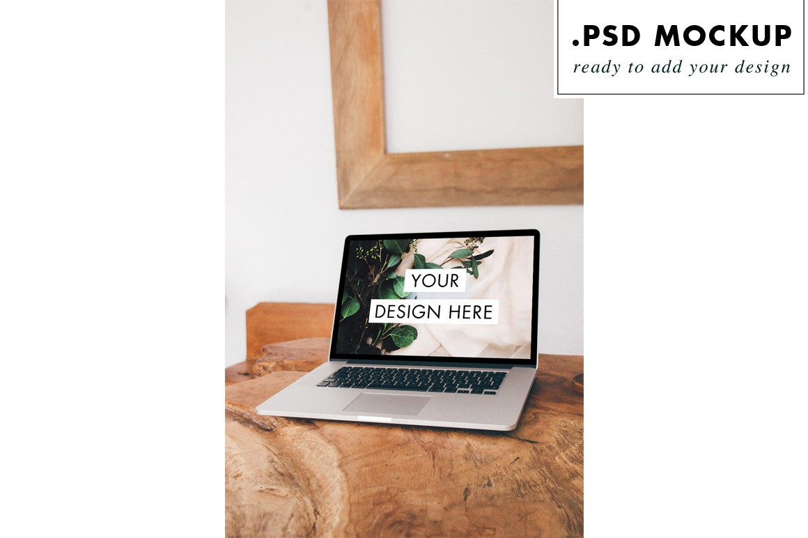 laptop mockup in rustic studio, a Mac Mockup by Travelling Mockups