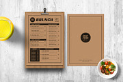Retro Menus With Kraft paper, a Flyer Template by Guuver