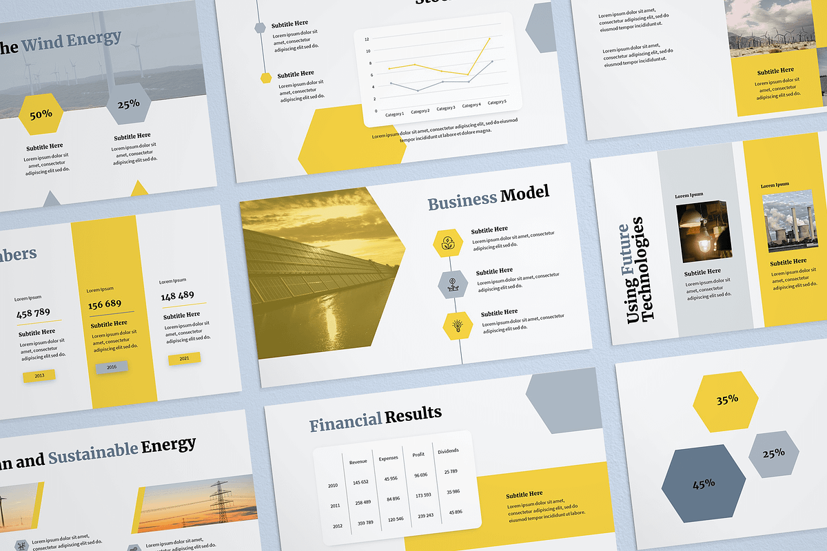 Wind and Solar Energy Presentation, a Presentation Template by Flat Icons