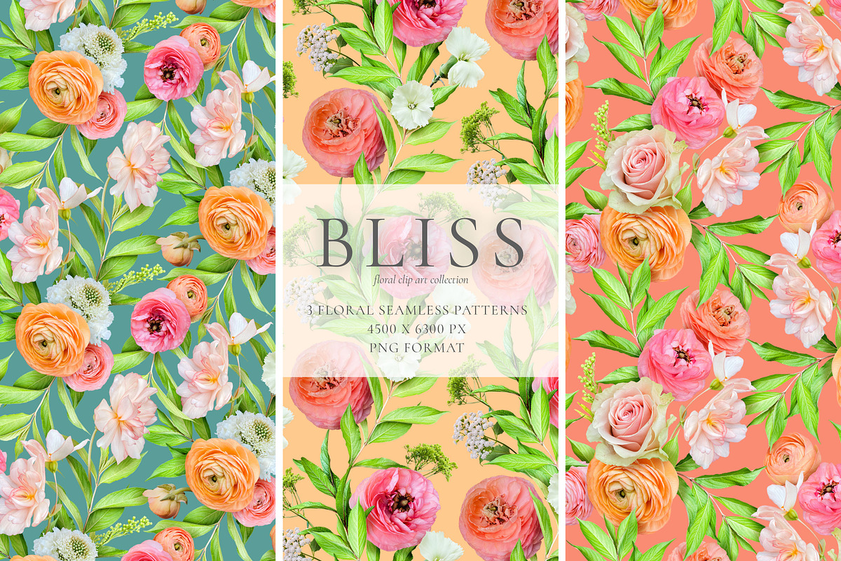 Bliss Floral Clip Art Collection, an Object Graphic by Eclectic Anthology