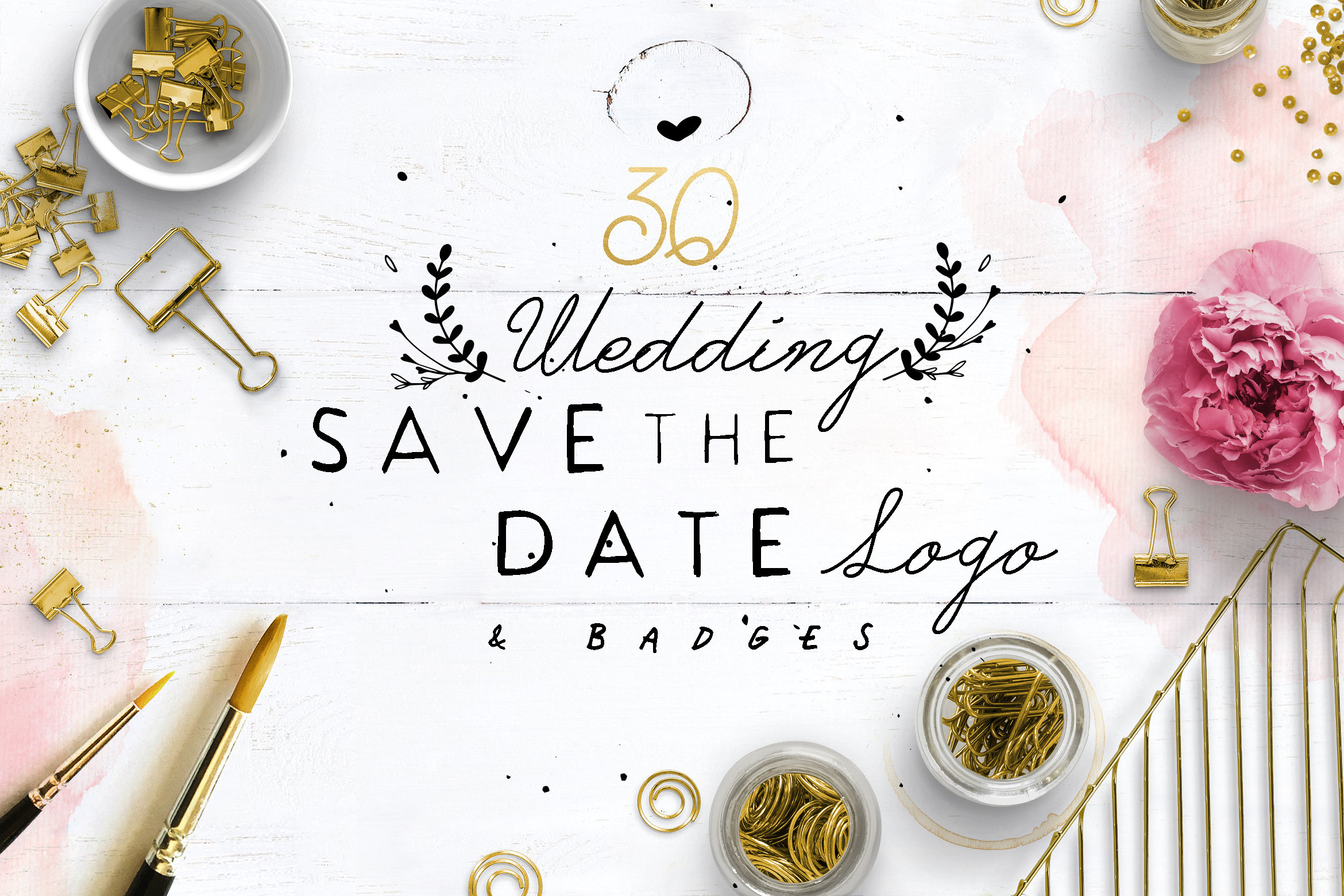 30 Save the Date Wreath Logo, a Branding & Logo Template by ...