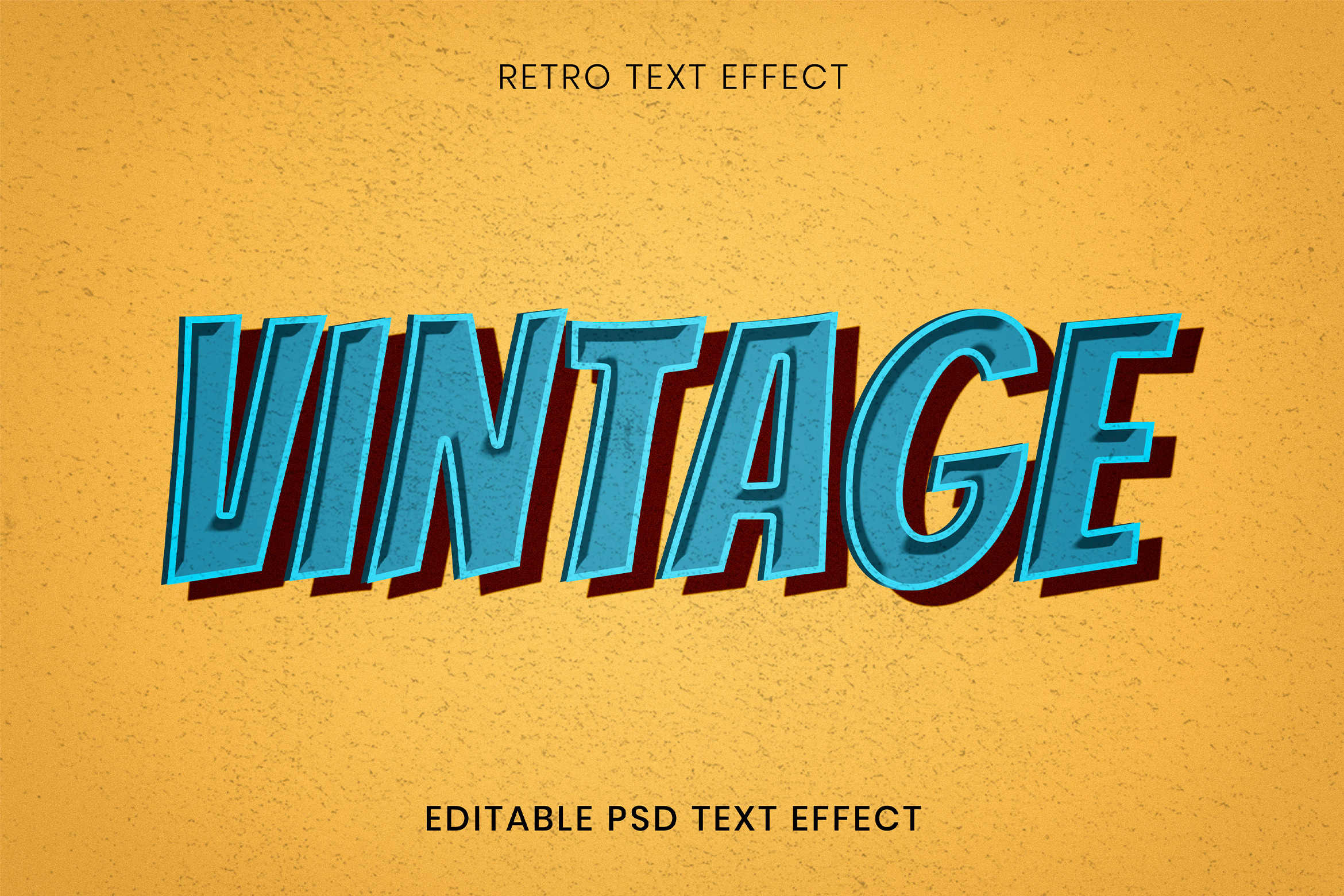 Vintage word retro style typography, a Layer Style Add-On by rawpixel