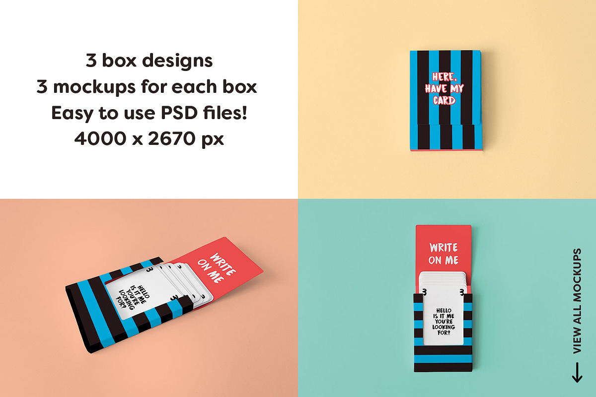 Card box mockups, a Product Mockup by Jose Matias