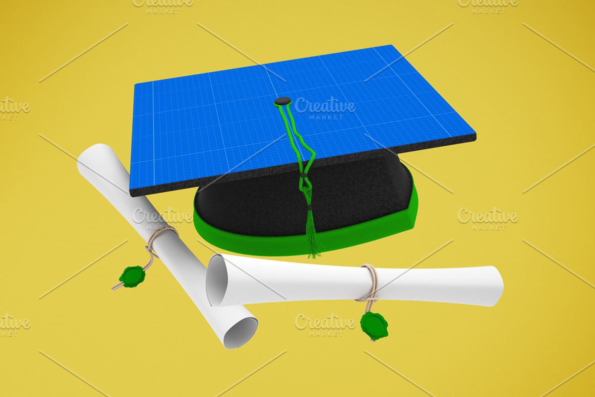 Graduation Cap Mockup, a Product Mockup by Qaleb Studio