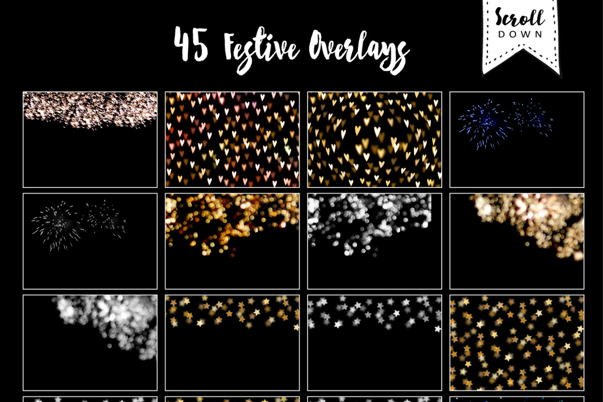 45 Festive Overlays, a Texture Graphic by Tabita's shop