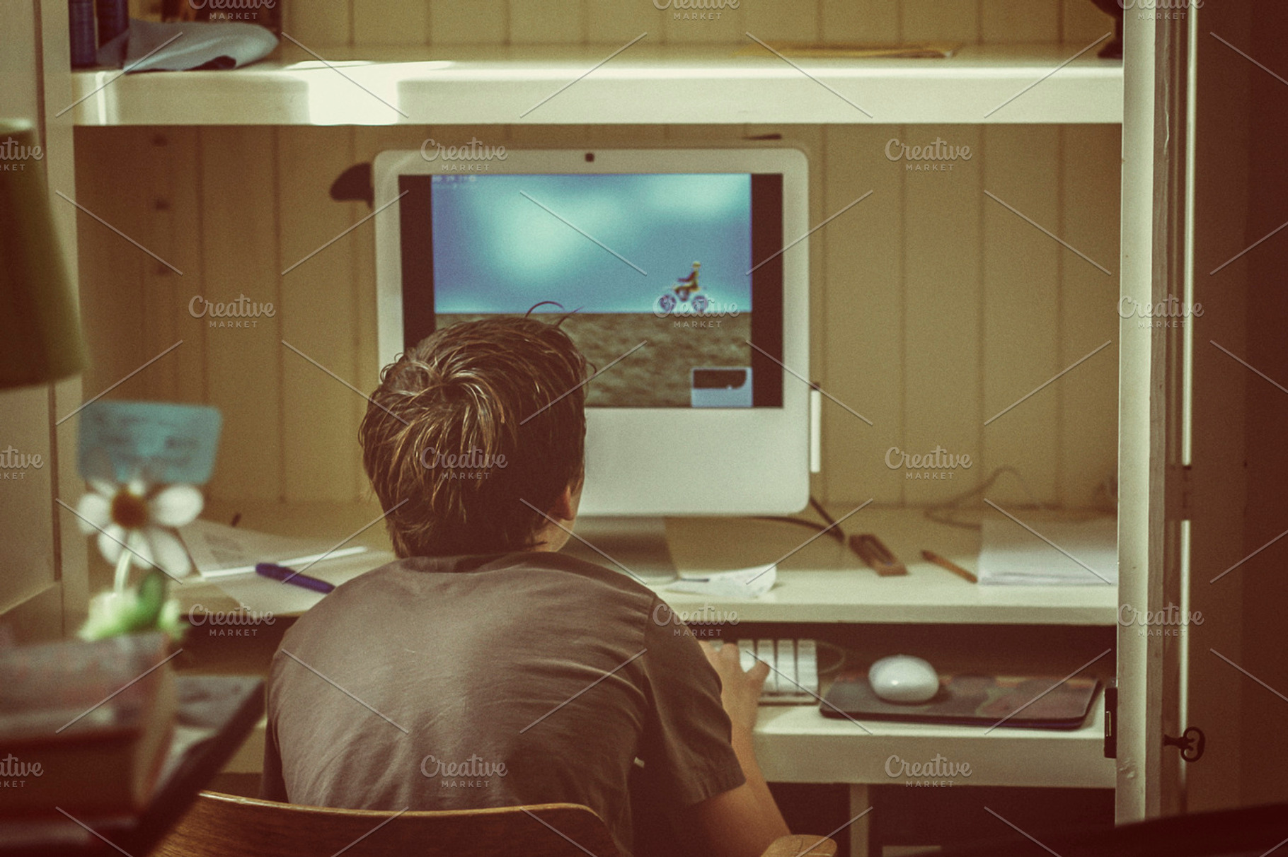 Boy gaming on computer, an Arts & Entertainment Photo by Patricia ...