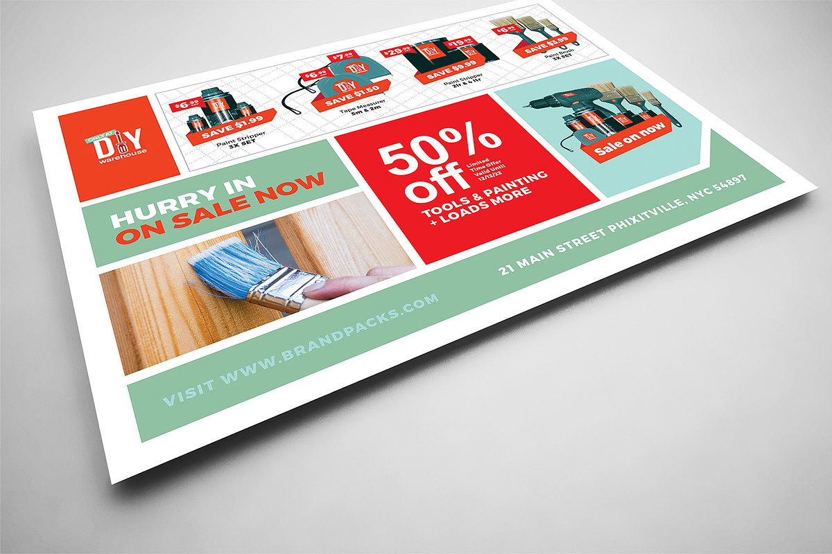 DIY Tool Supply Flyer Template, a Flyer Template by BrandPacks