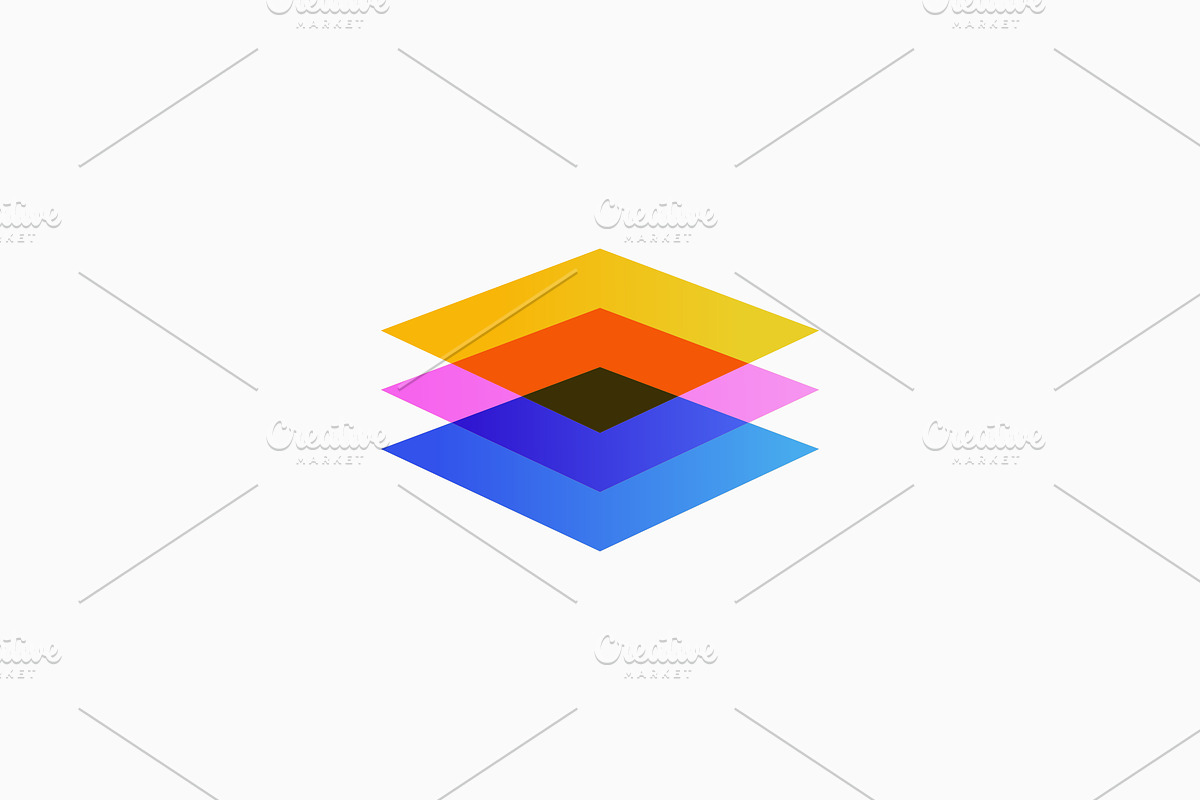 color colorful gradient layers logo, a Branding & Logo Template by ...