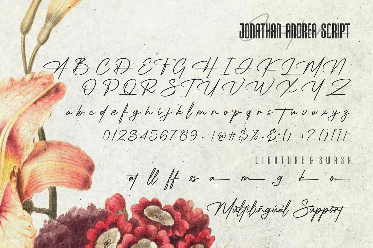 Jonathan Andrea - Font Combination, a Script Font by ErgibiStudio