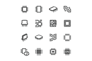Chips and Microscheme Icons, an Outline Icon by Davooda