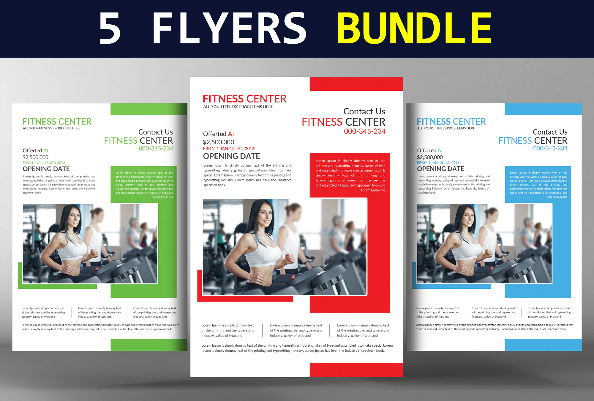5 Multi Business Flyers Bundle, a Flyer Template by graphicforest