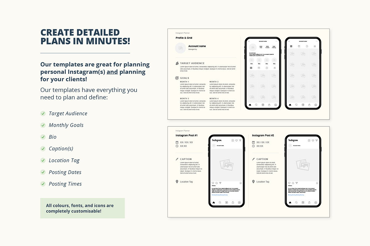 Instagram Planner | InDesign Template
