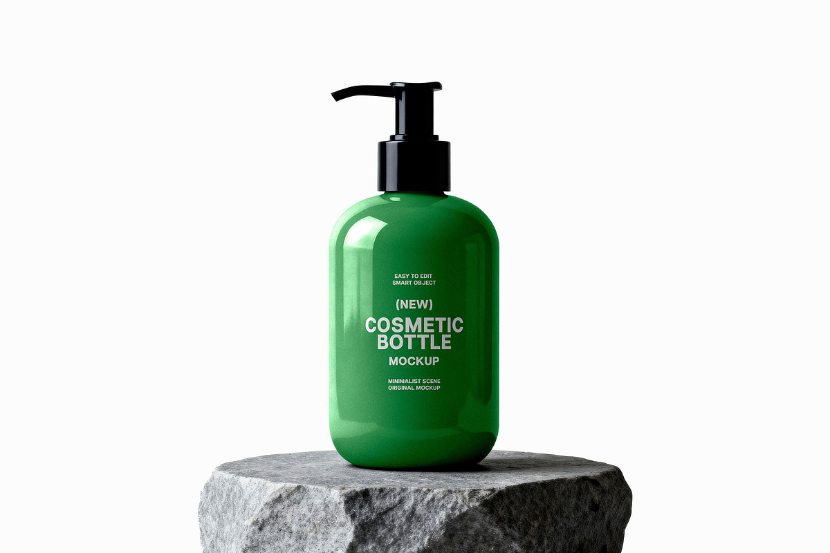 Dispenser Bottle Mockup, a Packaging Mockup by Design Squad