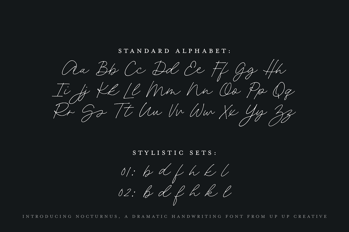 Nocturnus Handwritten Script Font, a Script Font by Up Up Creative