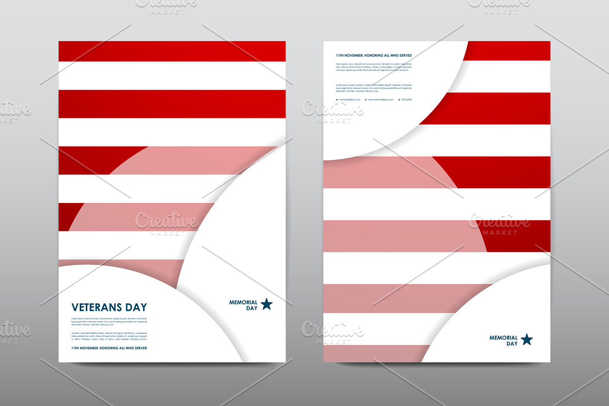 Veteran's Day Brochures Bundle, a Brochure Template by Palau