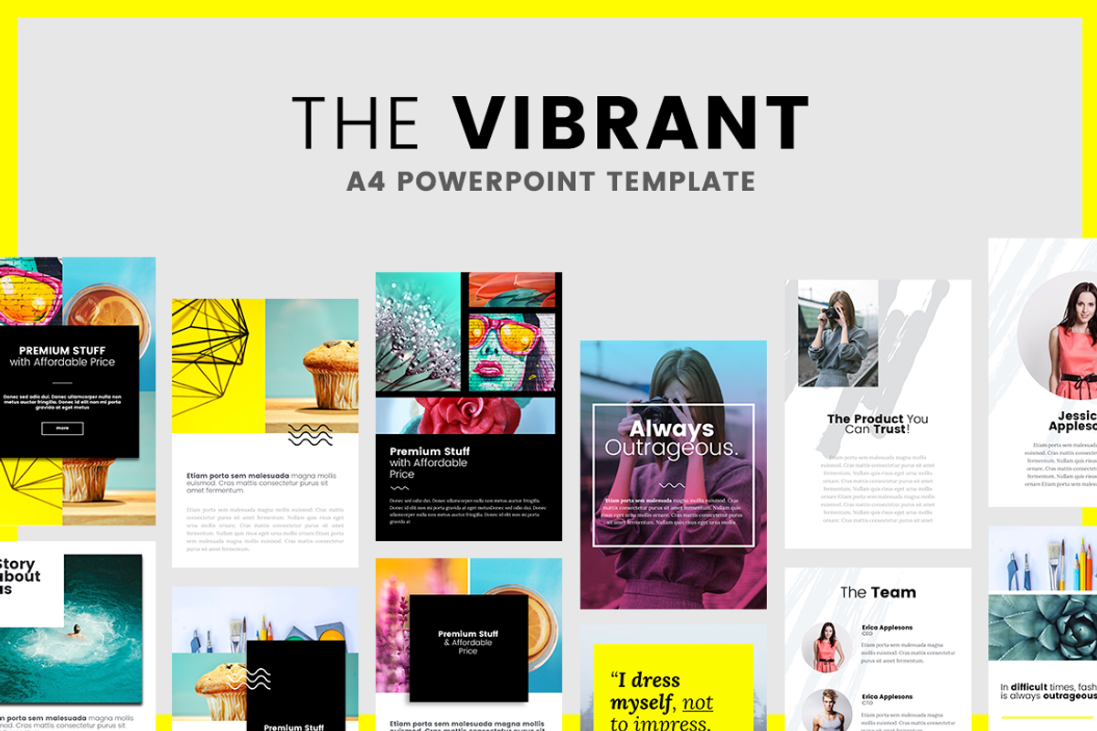 Vibrant - A4 Printable - PowerPoint, a Presentation Template by Studio ...