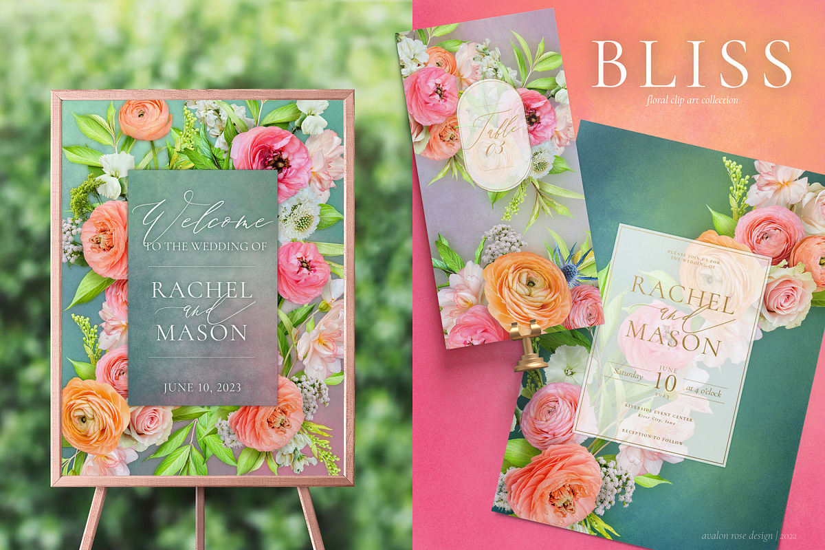 Bliss Floral Clip Art Collection, an Object Graphic by Eclectic Anthology