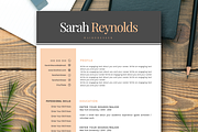 RESUME - CV SARAH, a Resume Template by AvenueDesigns