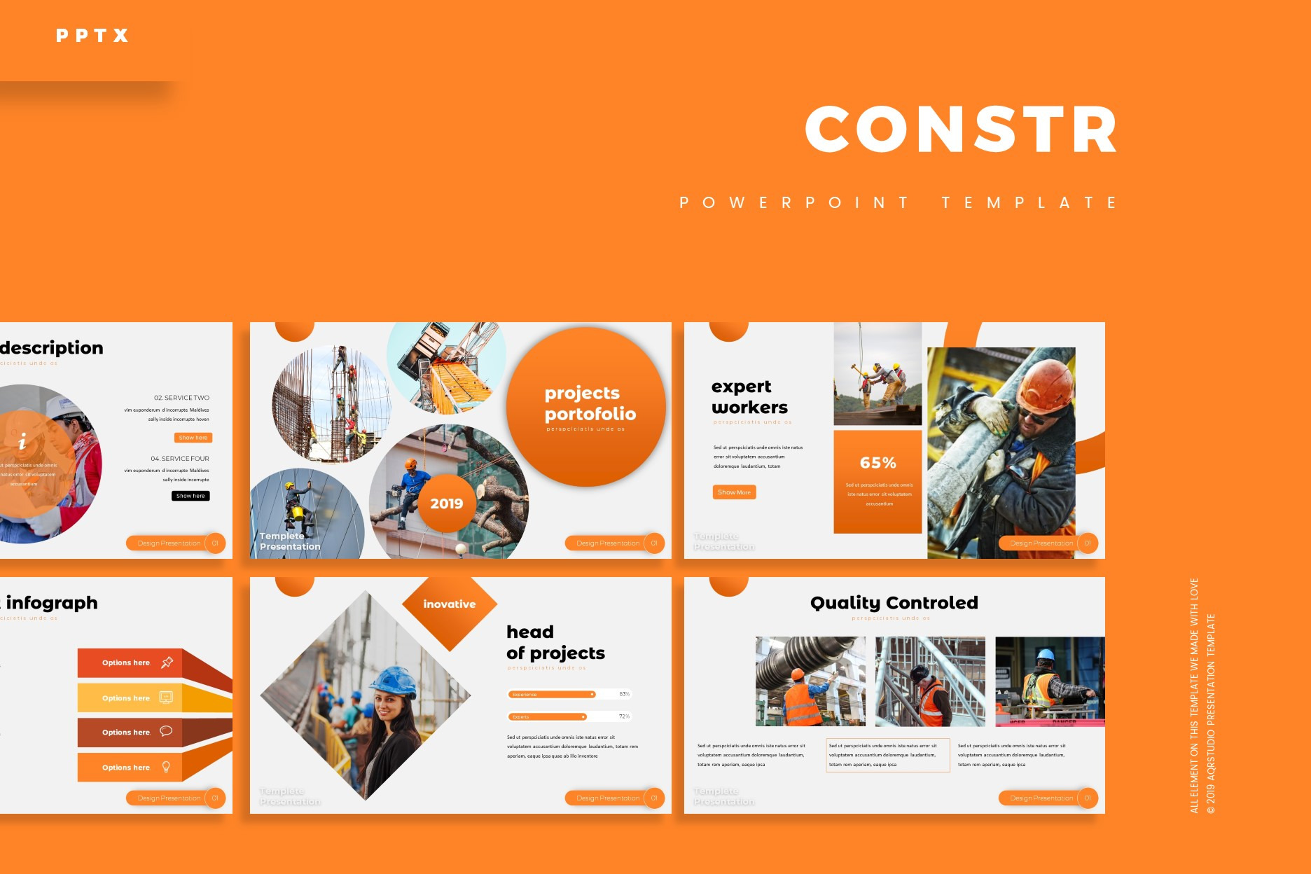 Constr - Powerpoint Template, a Presentation Template by AQR Studio