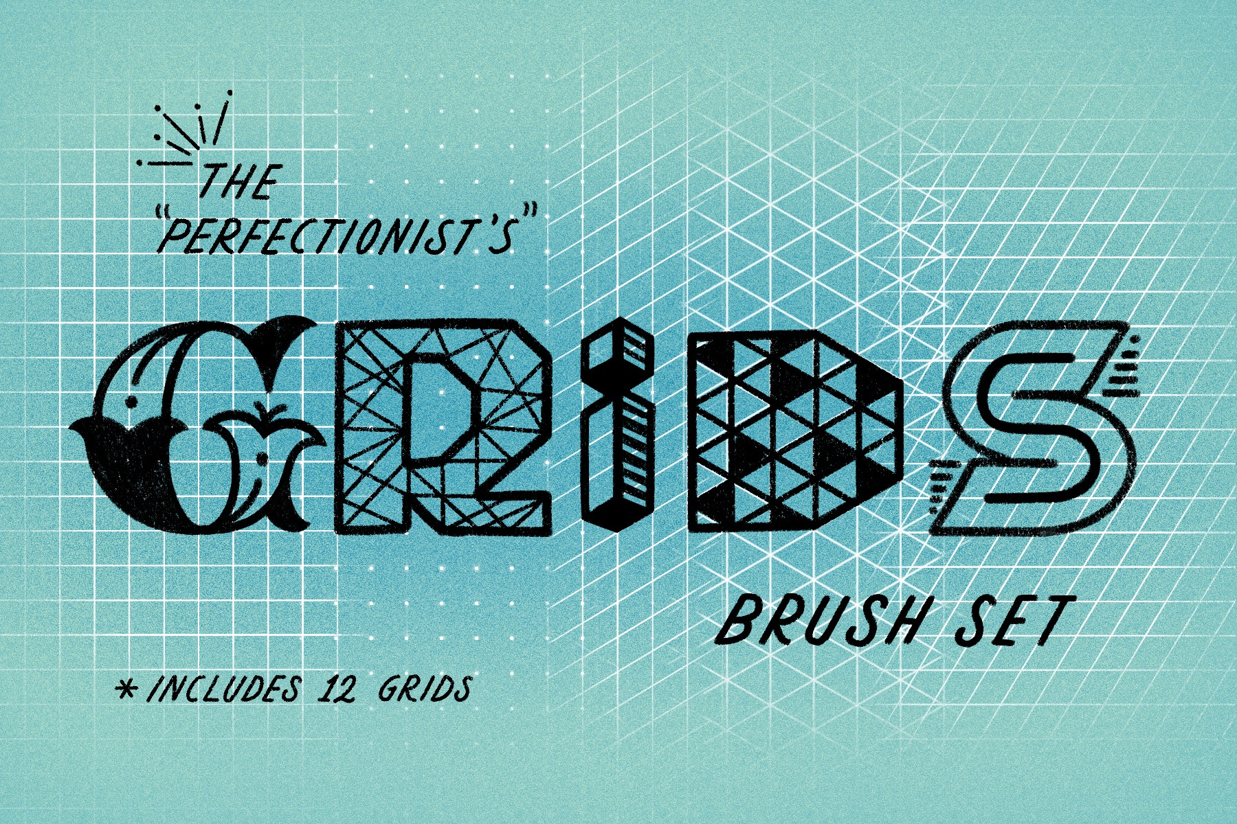 Procreate Grids Brush Set