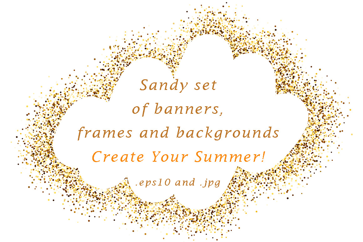 Sandy set of frames and backgrounds, a Decorative Illustration by Vjom