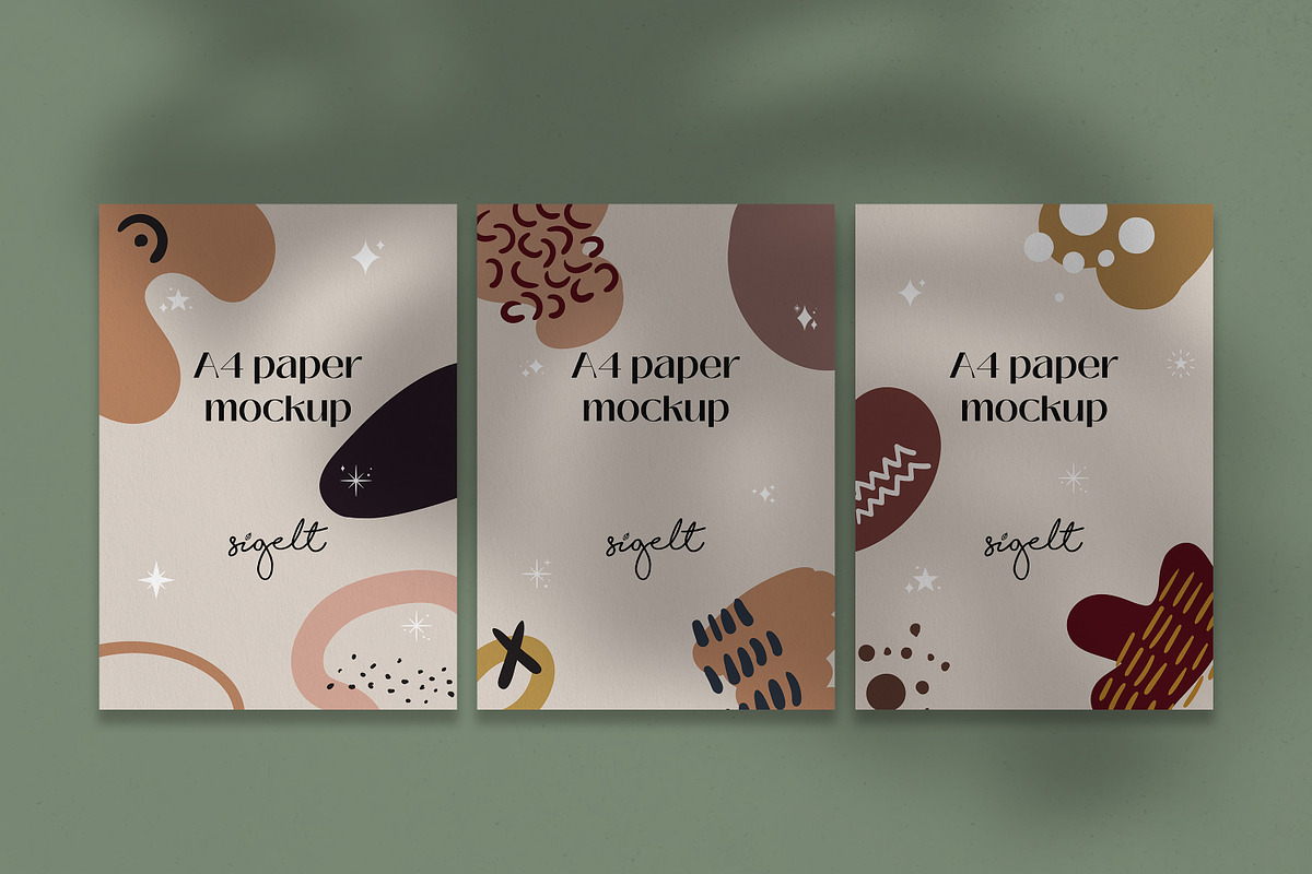 A4 paper document mockup, an Advertising Mockup by Sigelt