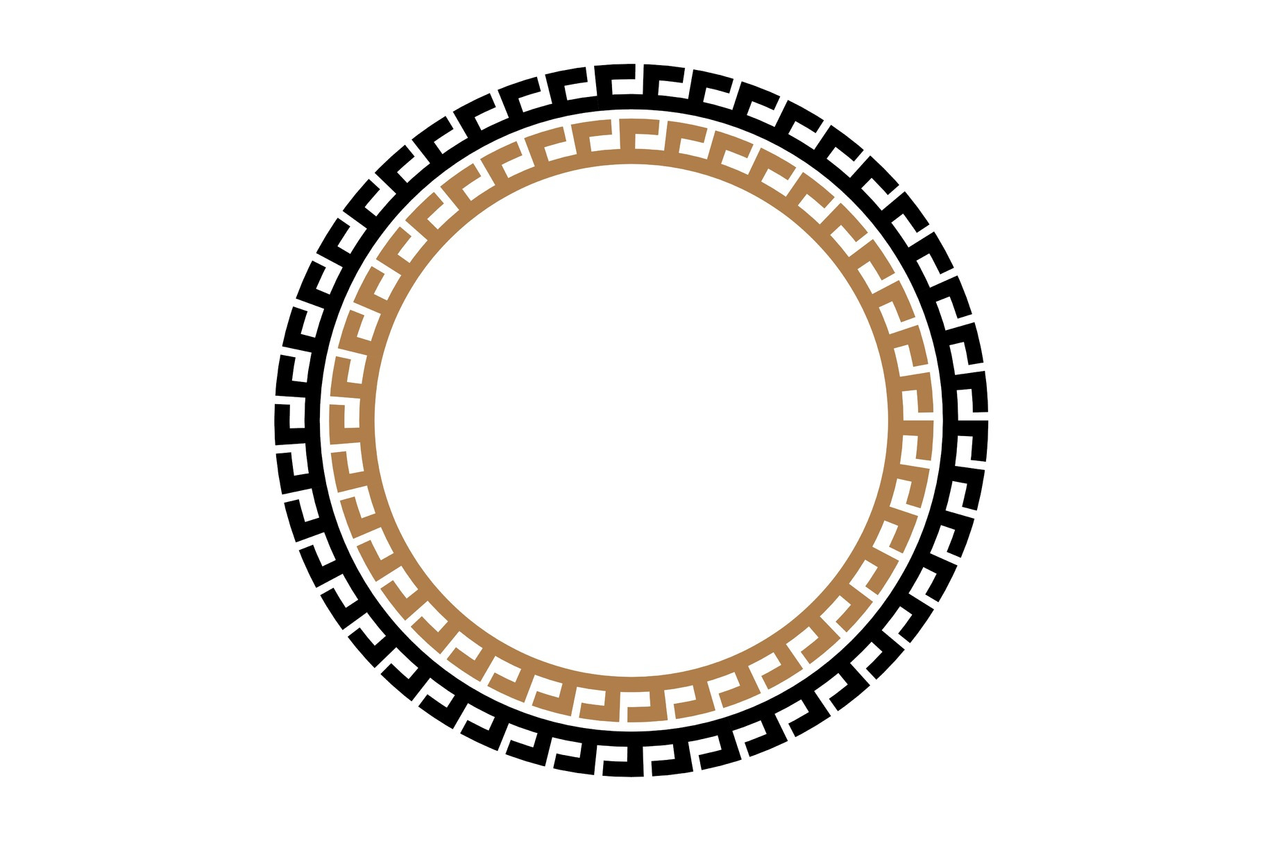 Greek key round frame. Typical, a Texture Graphic by COLORFUL