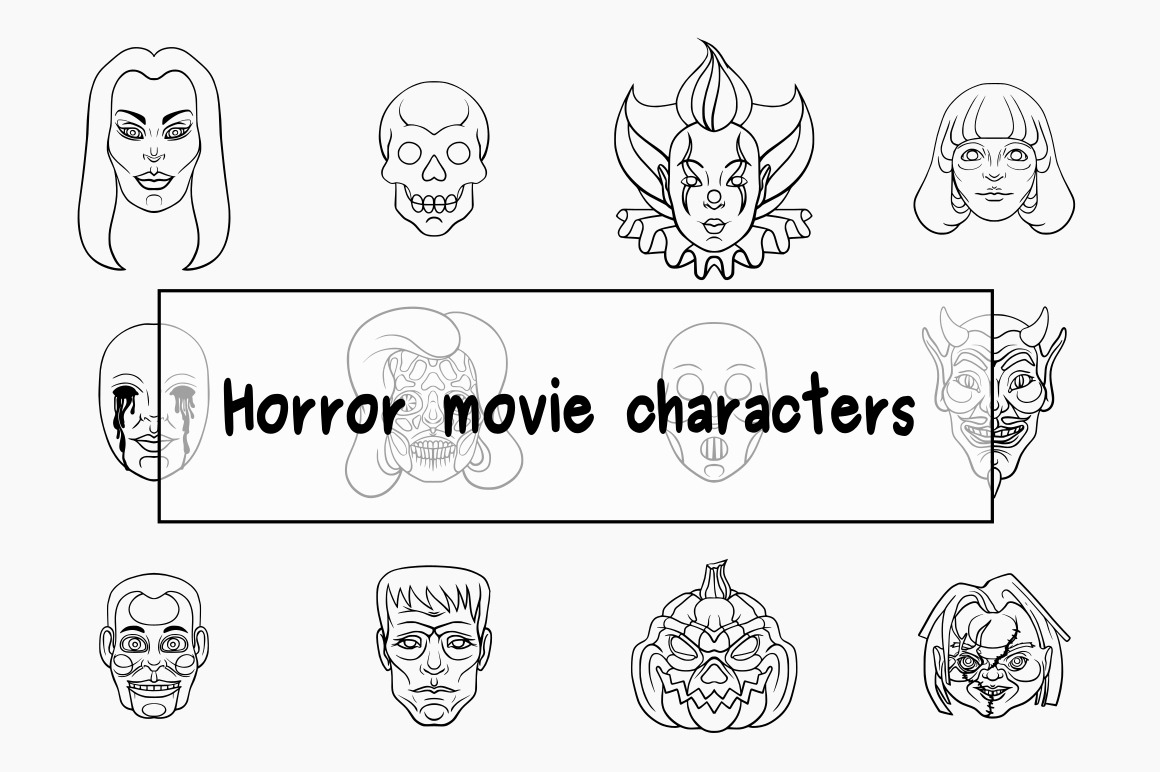 Horror movie characters, an Illustration by Alex.artline