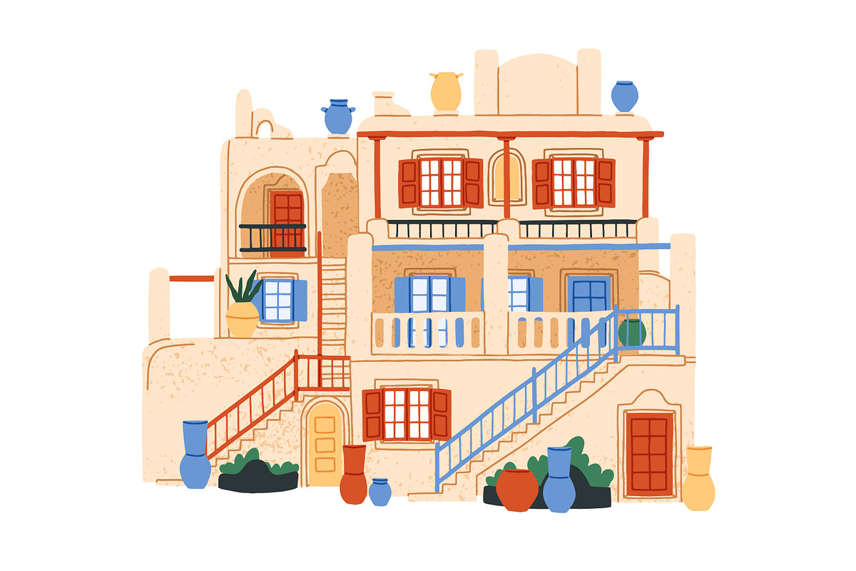 Cute city buildings, houses set, an Object Illustration by Good Studio