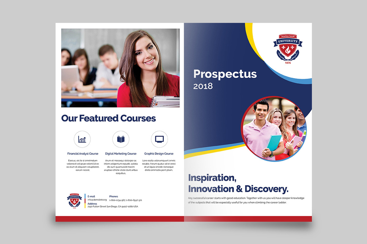 Bi-Fold Prospectus 2018, a Brochure Template by azadcsstune