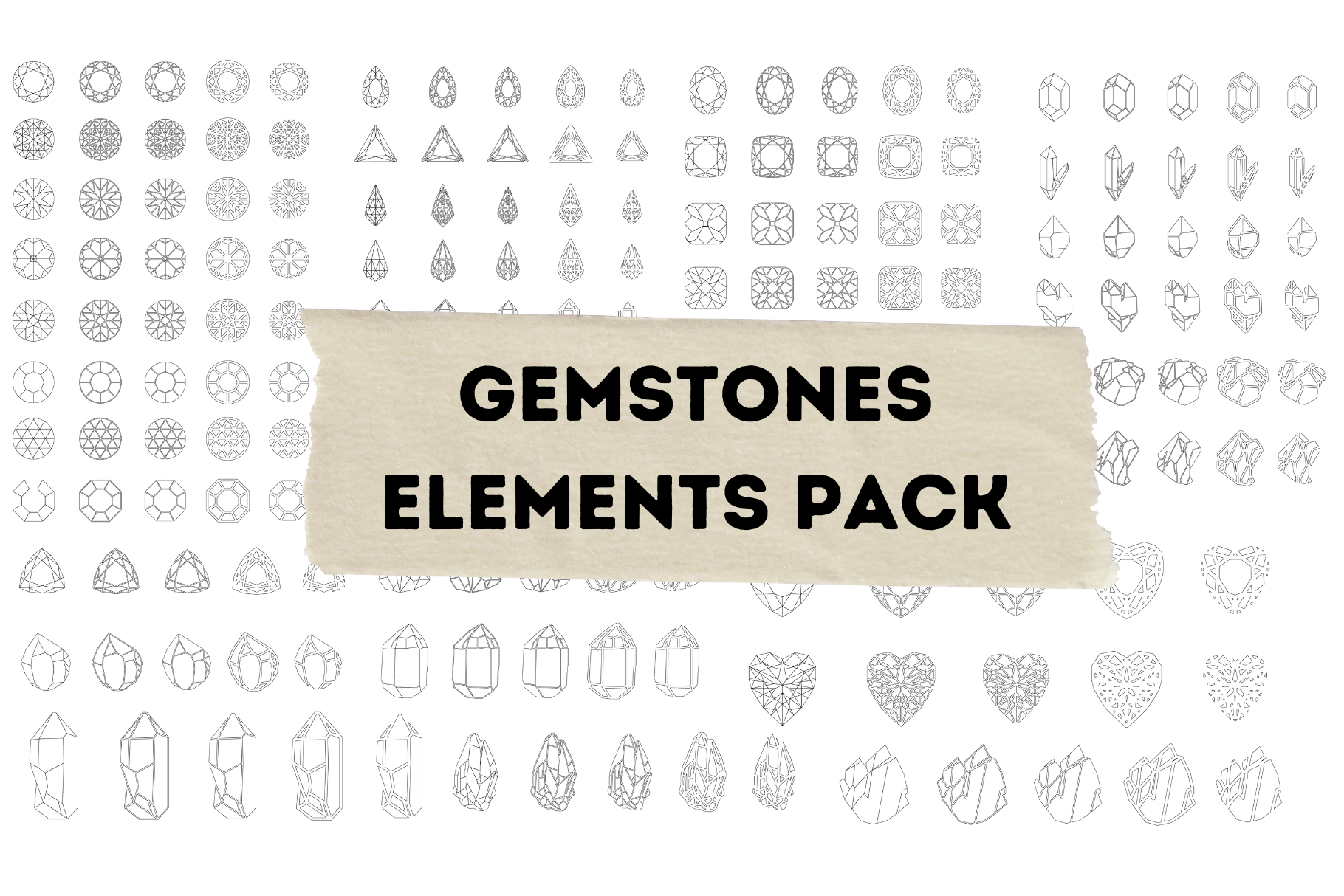 Gemstones elements pack