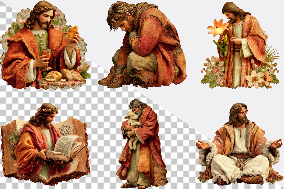 Christian Easter Clipart Jesus Clipa, an Illustration by SVGArt