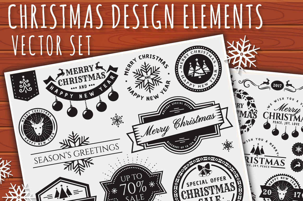 Christmas Design Elements, a Templates & Theme by JuliaMalinovskaya