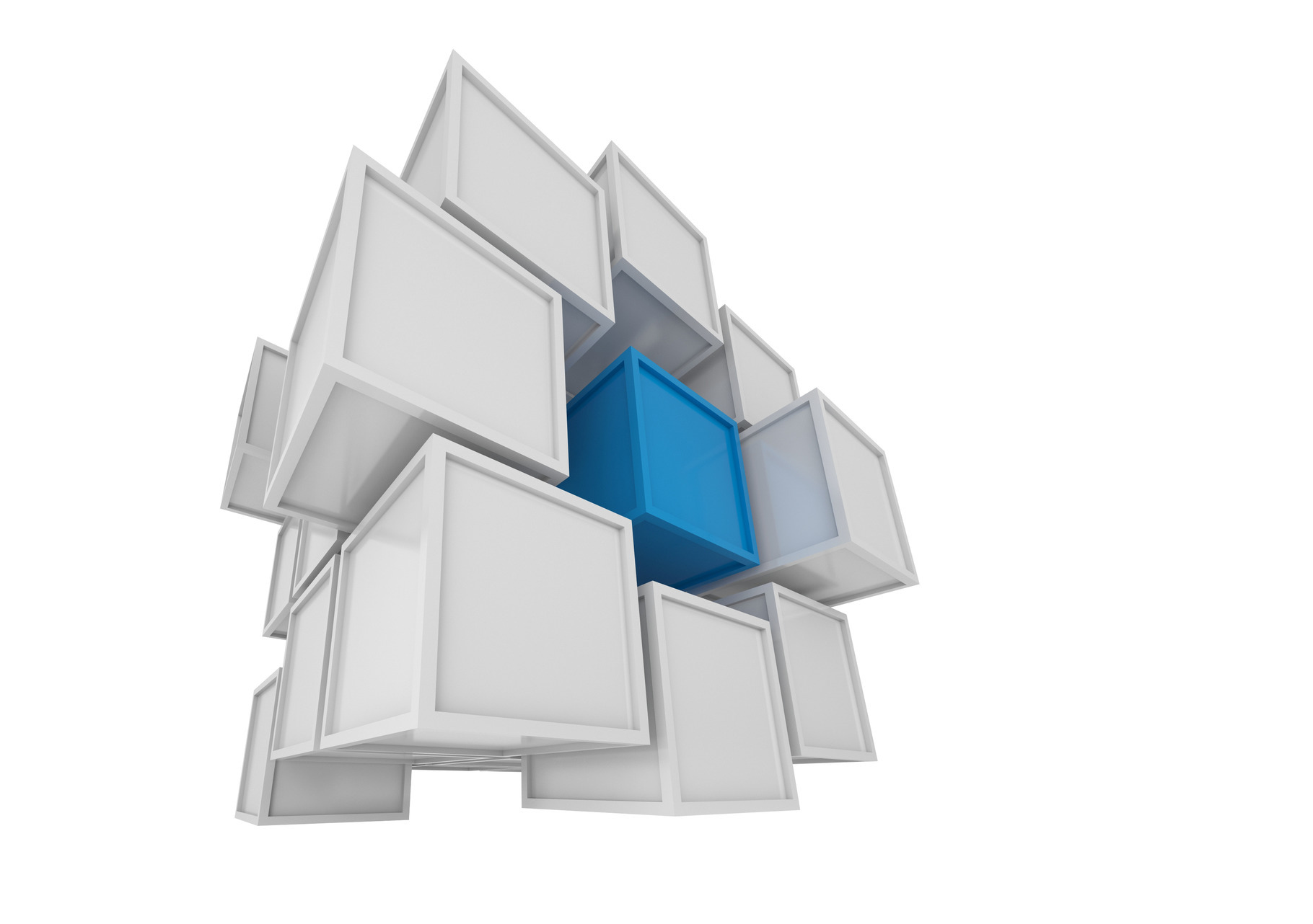 3D rendering of abstract cube, technology background, a Technology ...