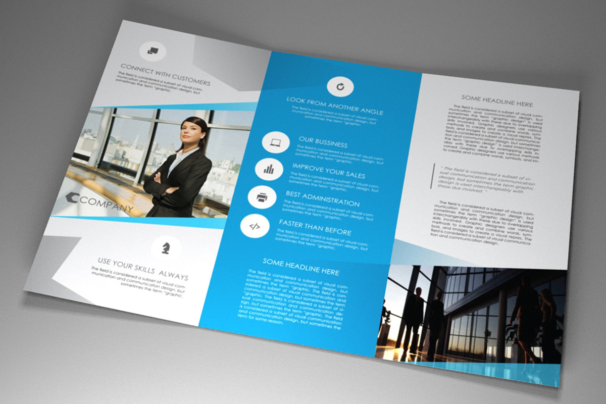 Indesign Brochure Triangle, a Brochure Template by RudanStudio