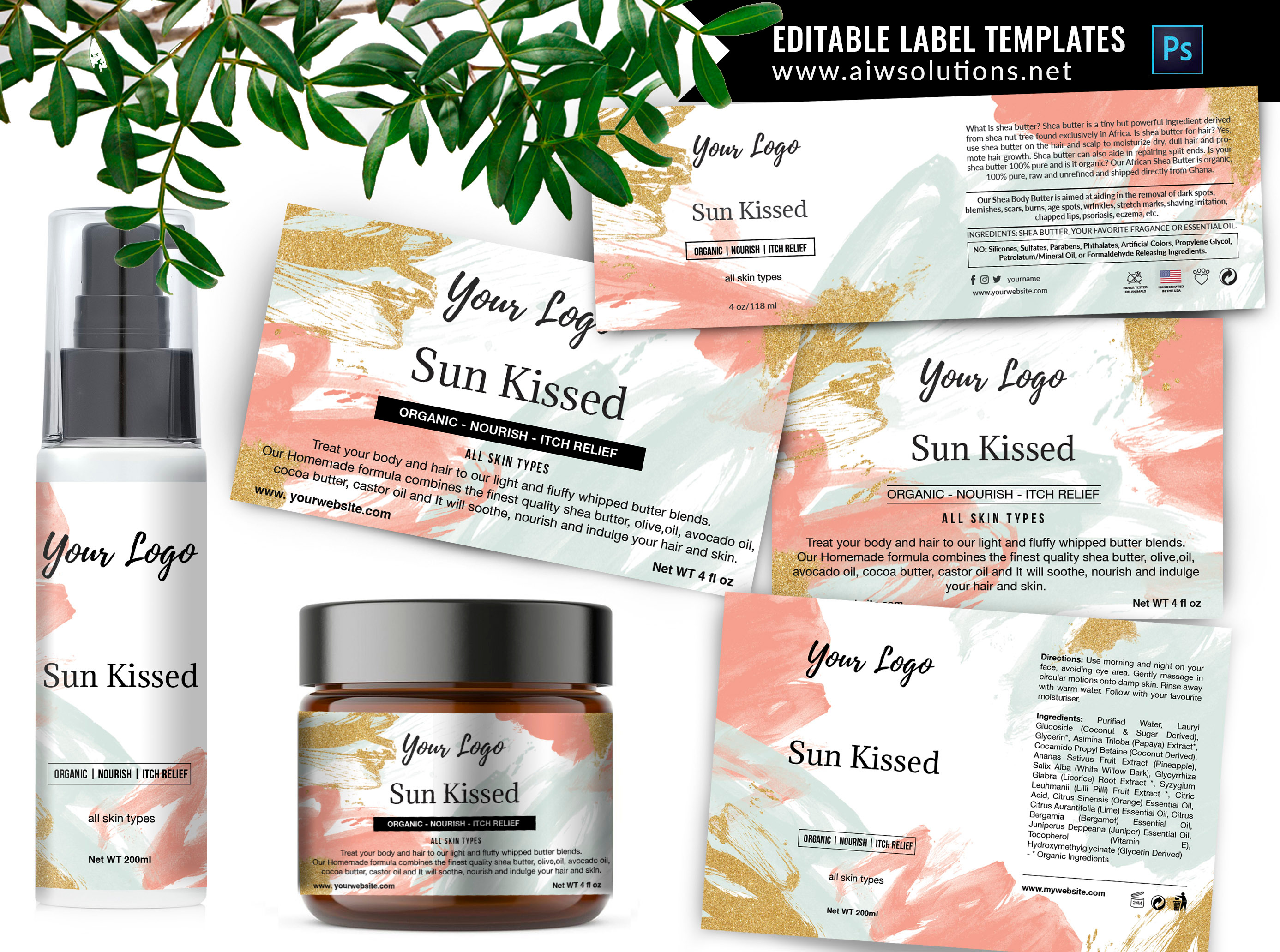 Feminine Label Template ID63, a Stationery Template by AIW SOLUTIONS