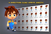 4-Directional Game Character Sprites, an Illustration by DionArtworks