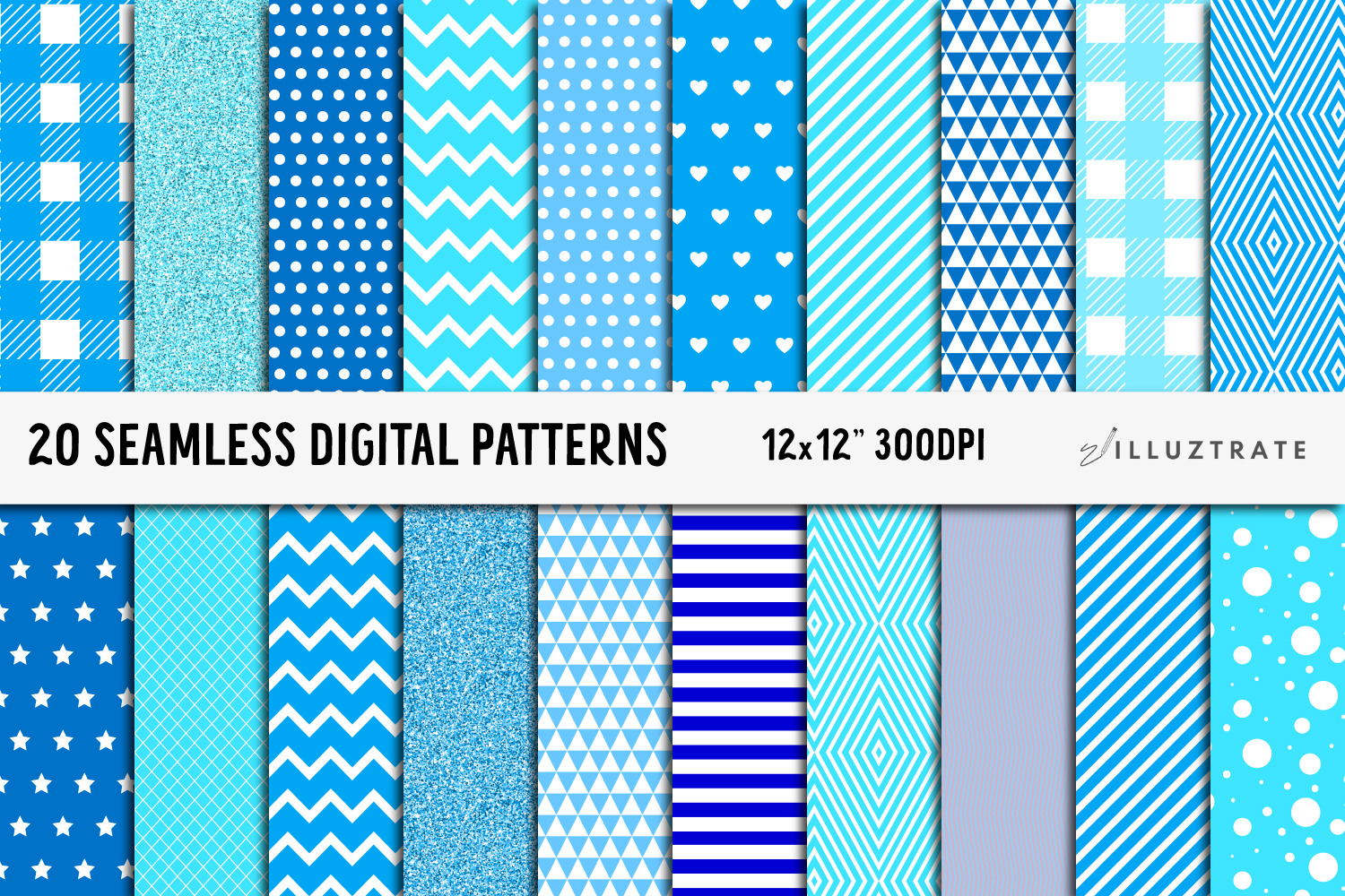 Blue Digital Paper | Patterns | Graphic Patterns ~ Creative Market
