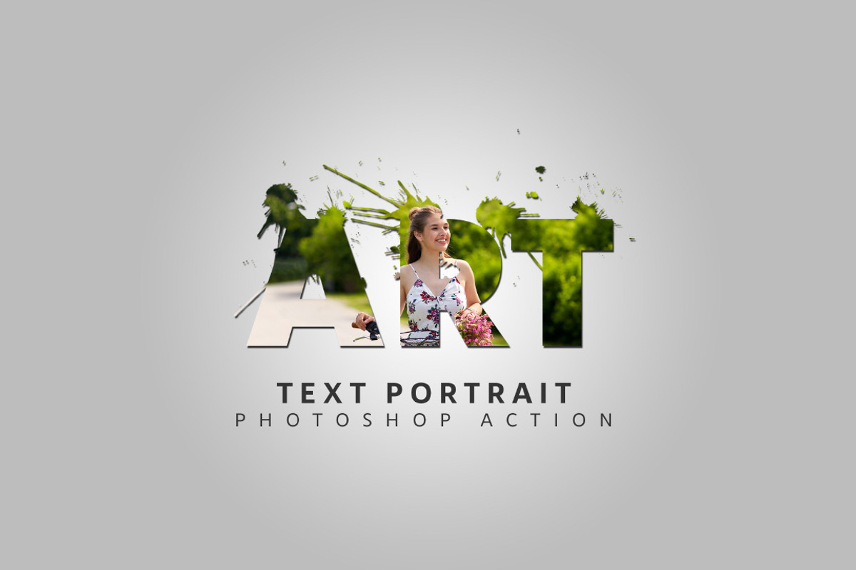 Letter Manipulation Photoshop Action, an Action Add-On by designvillage