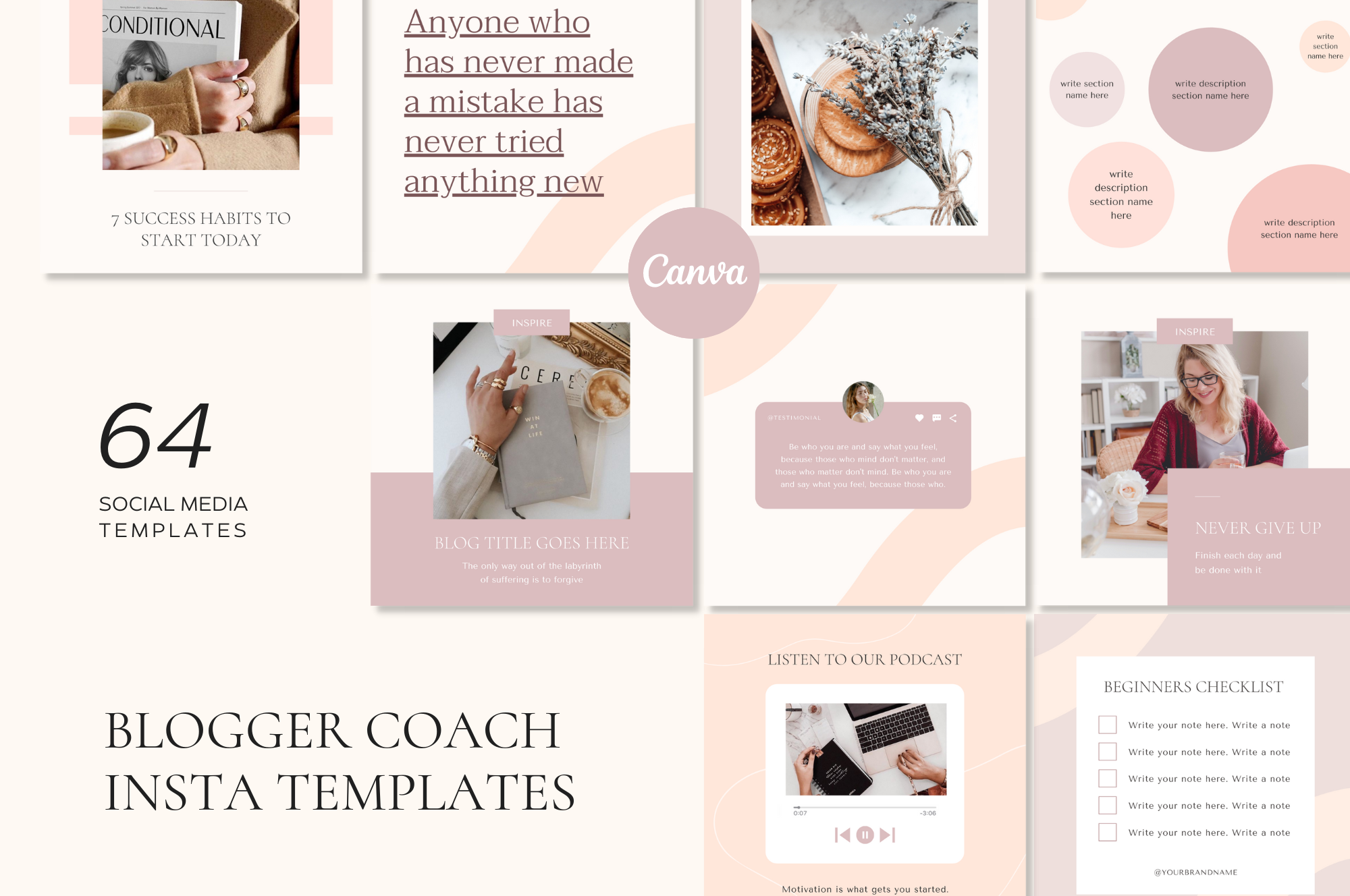 Blogger Instagram Template Canva