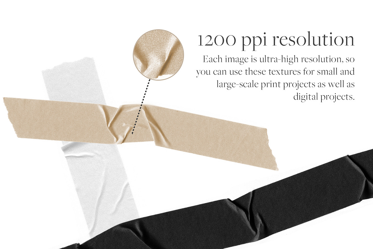 High Resolution Tape Textures, an Object Graphic by Touch and Form