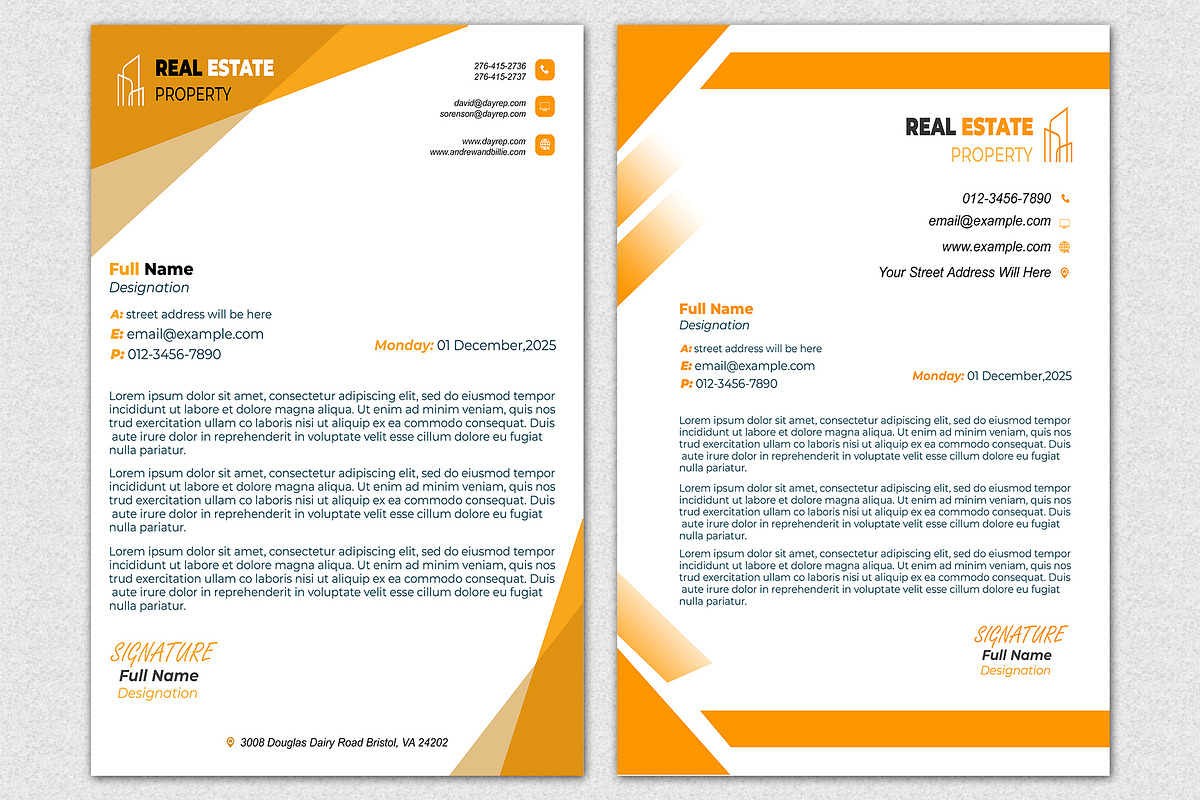 Letterhead Template 100 Designs